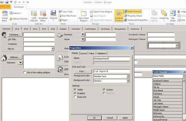 10 easy steps to customizing an Outlook 2010 form | ComTech Computer ...