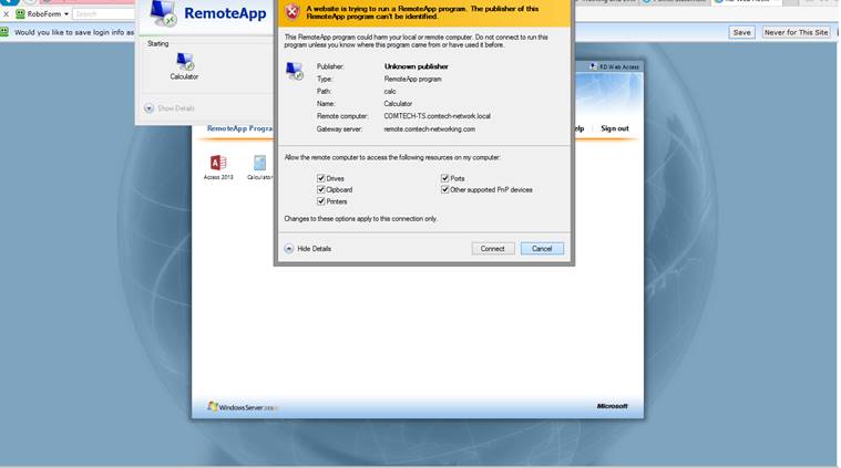 Setting Up Terminal Services with RemoteApp | ComTech Computer Services, Inc.